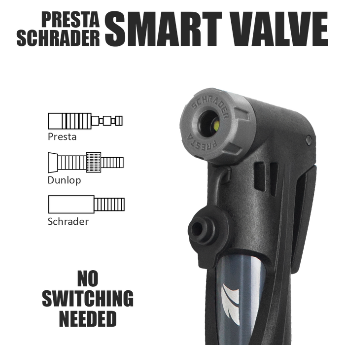 BV Bike Mini Portable Pump 120 PSI | Smart Valve - Bikepakmart